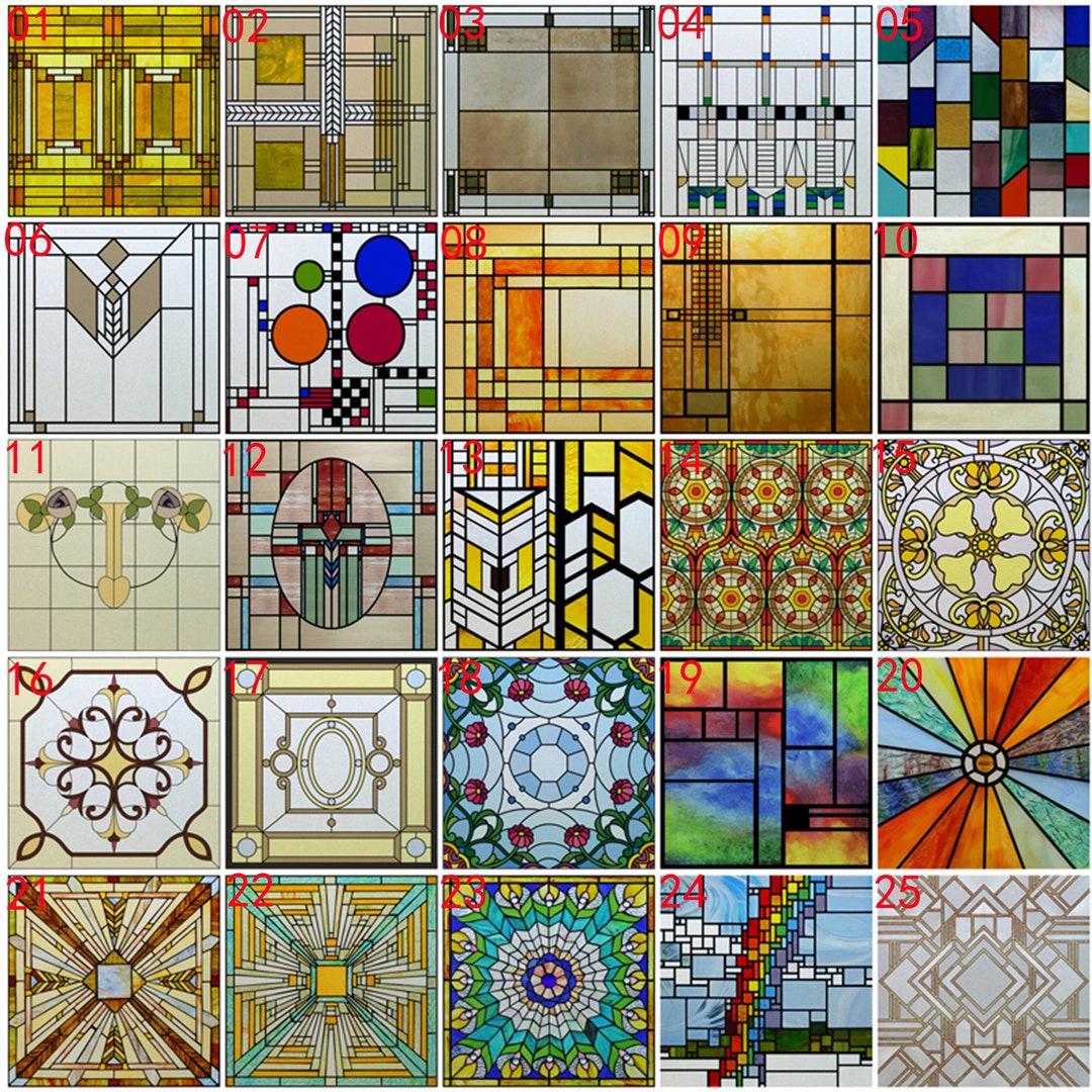 Custom Window Size Church Static Cling Stained Glass Window Film ...