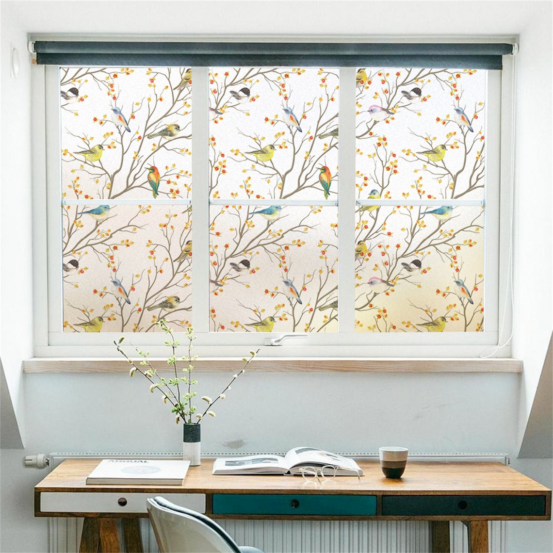 Window Film Privacy Lovely Birds Glass Sticker UV Blocking - Etsy