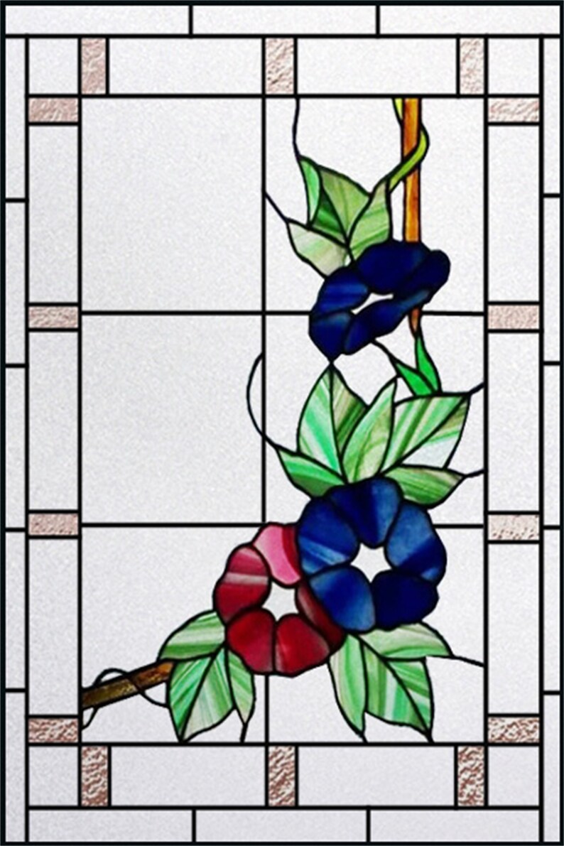 Custom Size Window Film Frosted Stained Glass Films Print - Etsy