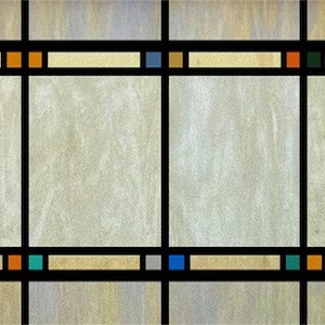 Horizontal Stained Glass Window Film – Minimalist Privacy Design With ...