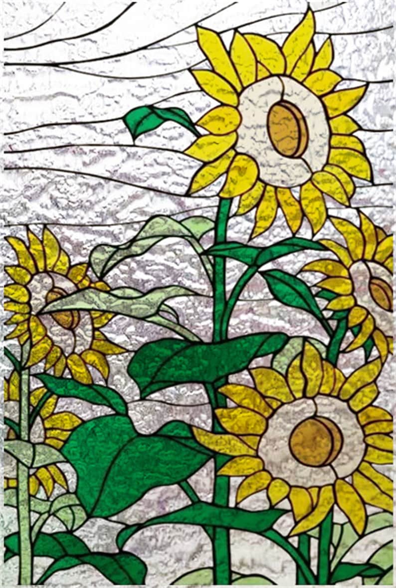 Custom Size Window Film Frosted Stained Glass Films Print - Etsy