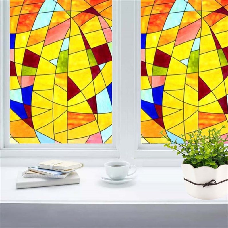 Custom Size Window Film Stained Glass Films Retro Glass Window Film ...