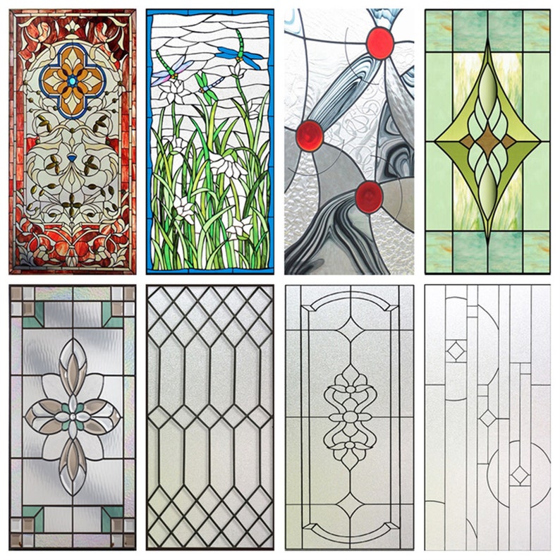 Customized Window Film Frosted Stained Glass Films Privacy - Etsy