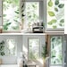 Modern Nature Leaf Design Window Cling Privacy Film Frosted Finish for ...