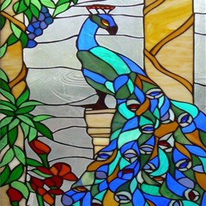 Custom Size Stained Glass Window Film Animal Color Printing Picture for ...