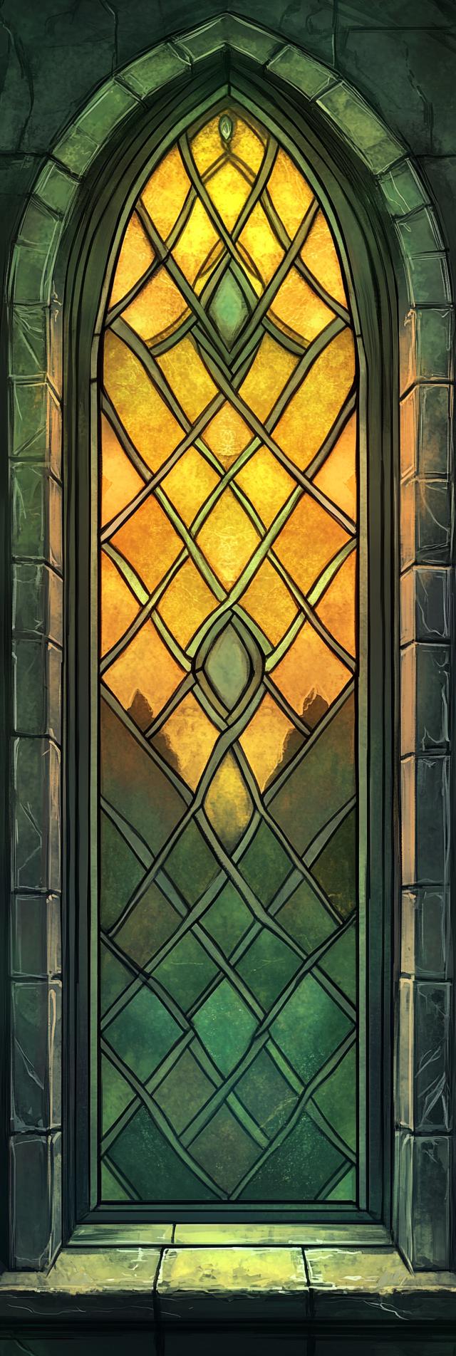 Custom Arched Botanical Stained Glass Window Film Privacy Decorative ...