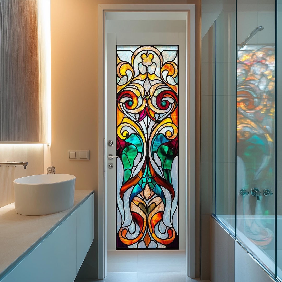 Custom Size Home Window Decor - Classic Vintage Privacy Screen, Colored ...