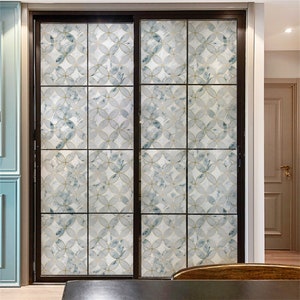 Opaque Frosted Glass Window Film Privacy Glass Stickers Geometric Art ...