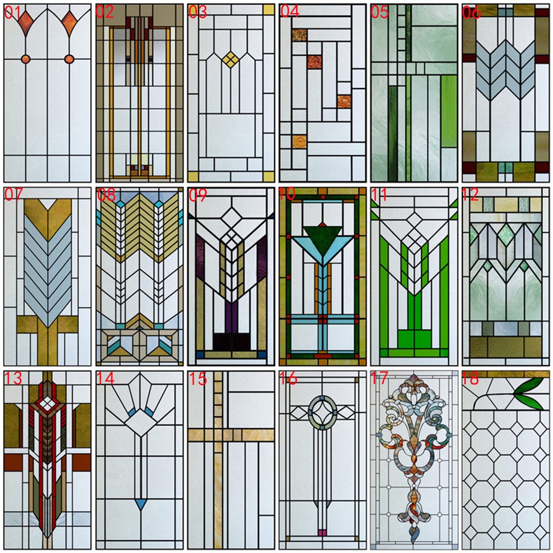 Custom Size 3D Matte Window Film Stained Glass Decorative Uv Window ...