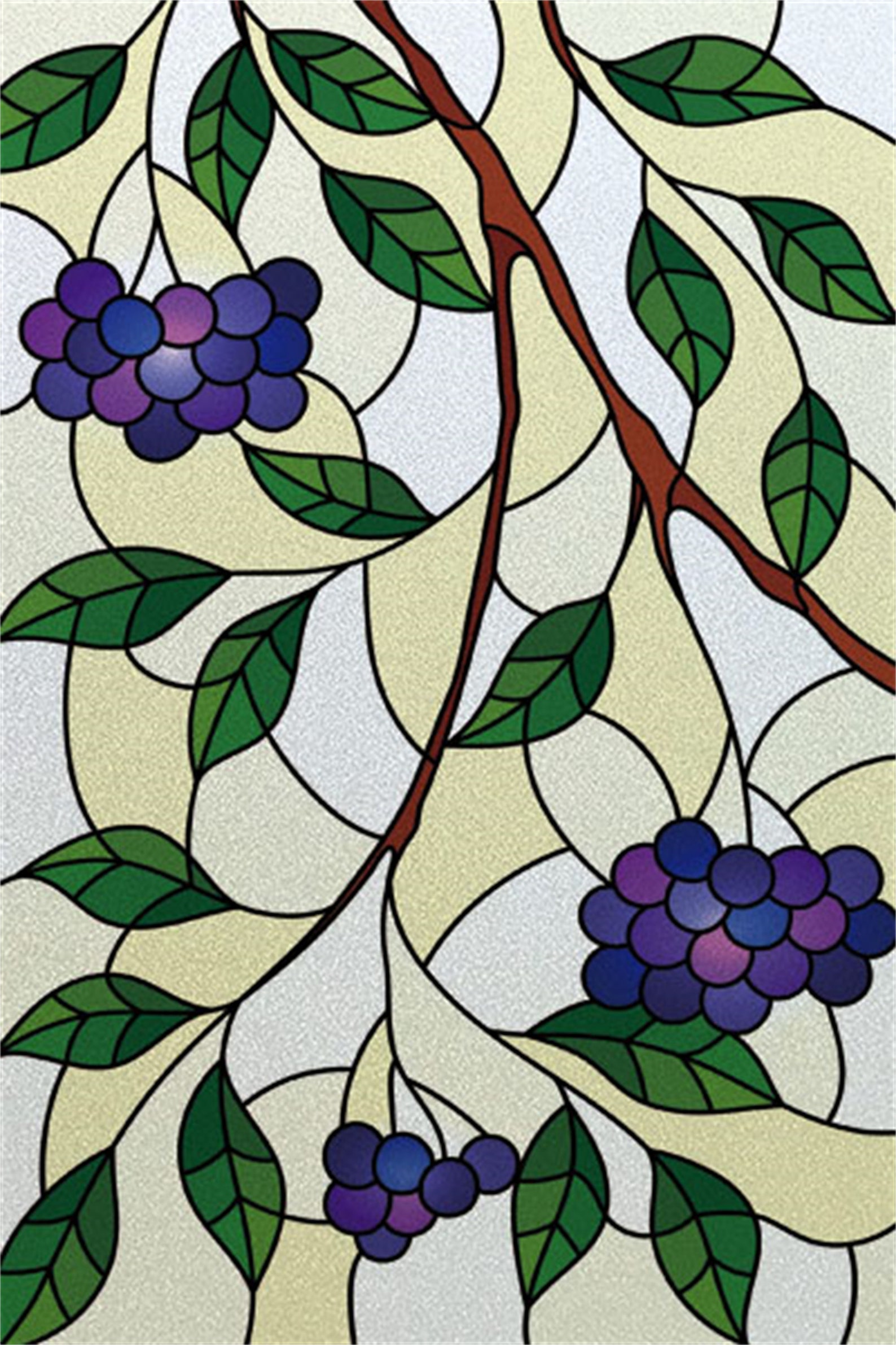 Custom Size Stained Glass Window Film Fruit Pattern Glass - Etsy