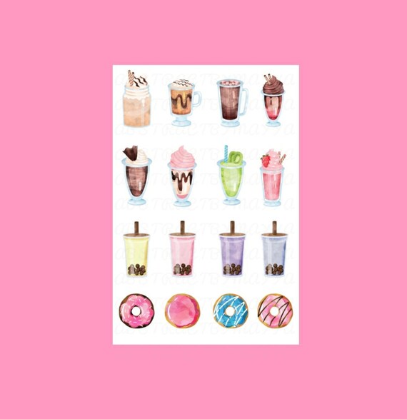 Papercraft Paper, Party & Kids Milkshake Cute Stickers Boba Frappe ...