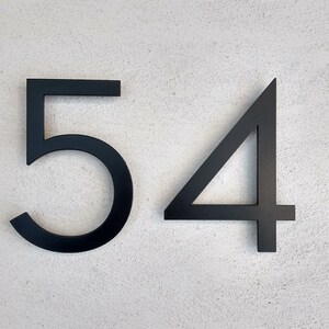 NEUTRAFACE BLACK Aluminium House Number - 20cm - Modern Black House ...