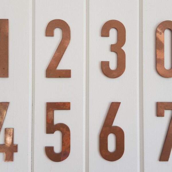Copper House Numbers - Etsy