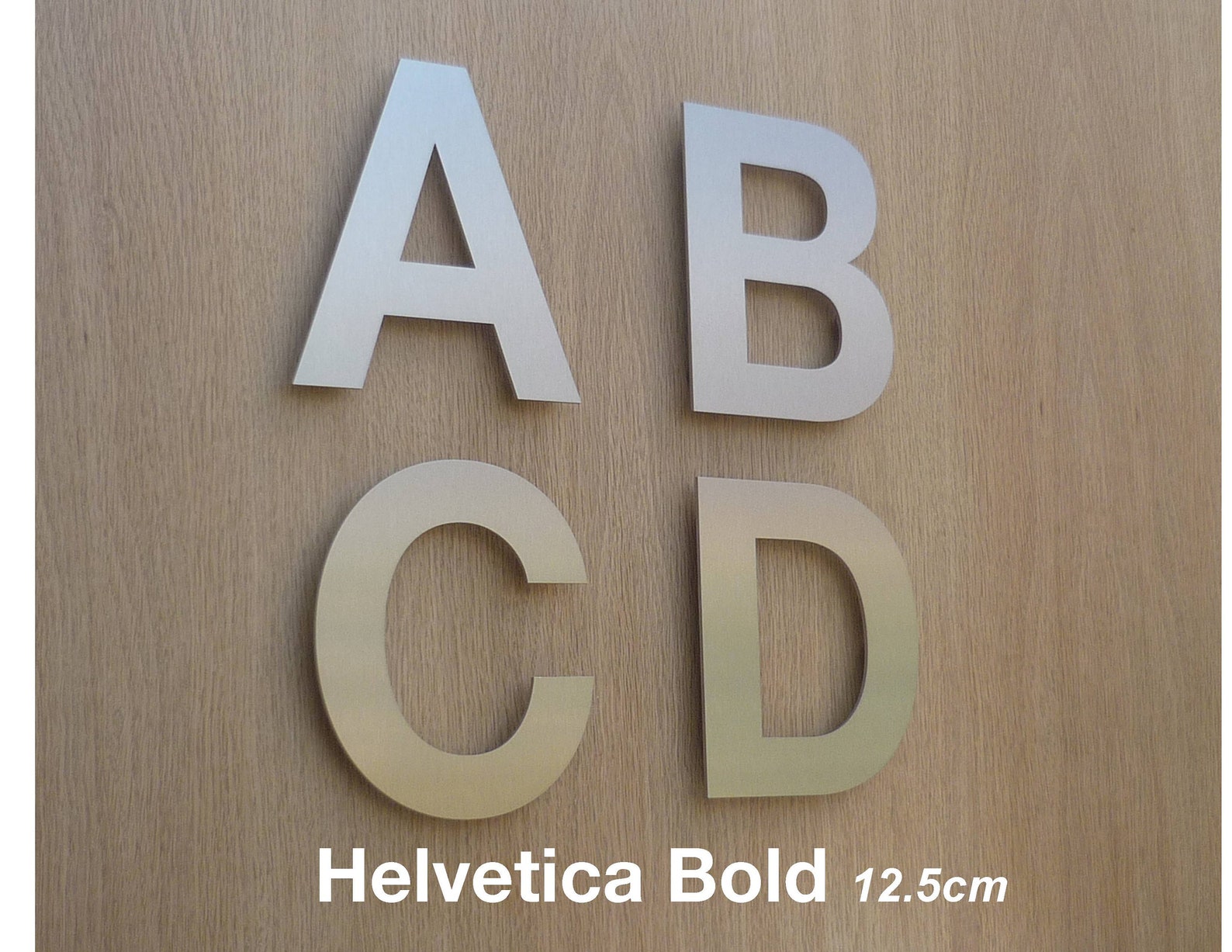 SELF-ADHESIVE Brushed Stainless Steel Letters / Numbers - Any Font - Etsy