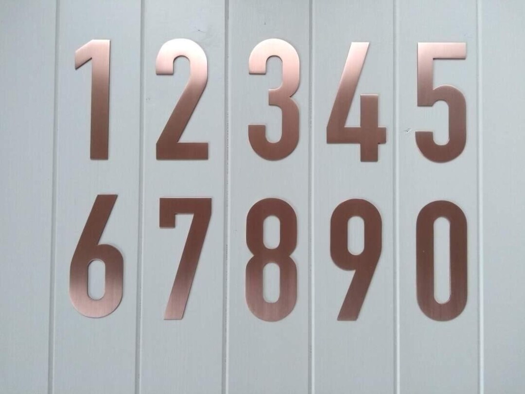 Copper House Numbers - 12.5cm/5" Height - Etsy