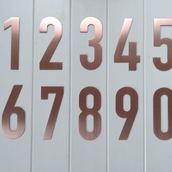 Copper House Number - Etsy UK