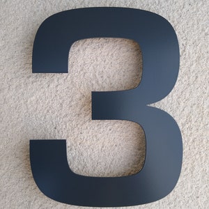 LARGE - EXTRA LARGE Anthracite Stainless Steel House Number - 15cm ...
