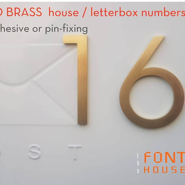 Brass House Numbers - Etsy