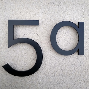 NEUTRAFACE BLACK Aluminium House Number - 20cm - Modern Black House ...