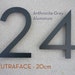 NEUTRAFACE Anthracite GREY Aluminium House Number PAIR - 20cm Height ...