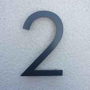 NEUTRAFACE Extra Large Aluminium House Number - 30cm Height Modern ...