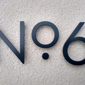 NEUTRAFACE Anthracite GREY Aluminium House Number - 15cm - Etsy UK