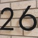 NEUTRAFACE BLACK Aluminium House Number - 20cm - Modern Black House ...