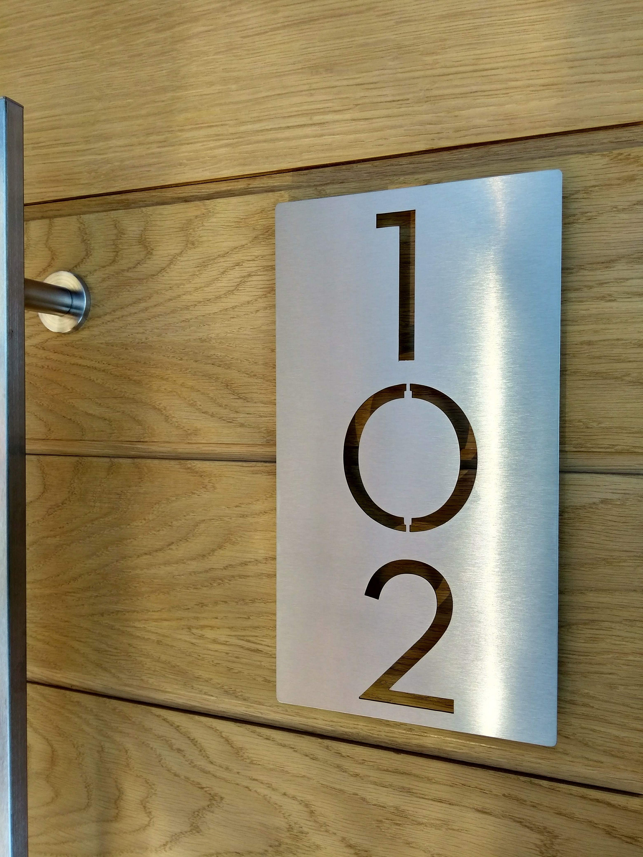 NEUTRAFACE Stainless Steel Number Plaque | Etsy