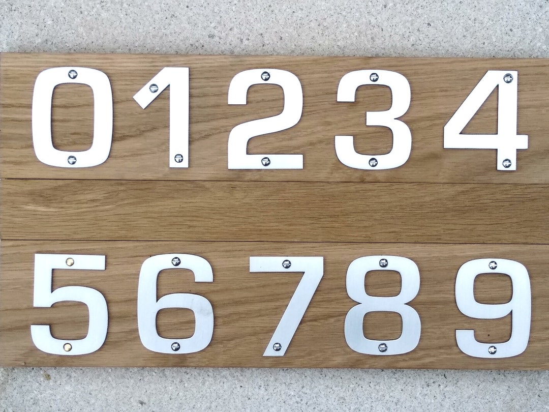 Solid Stainless Steel Door Numbers 7.5cm 3" Height / Modern House ...