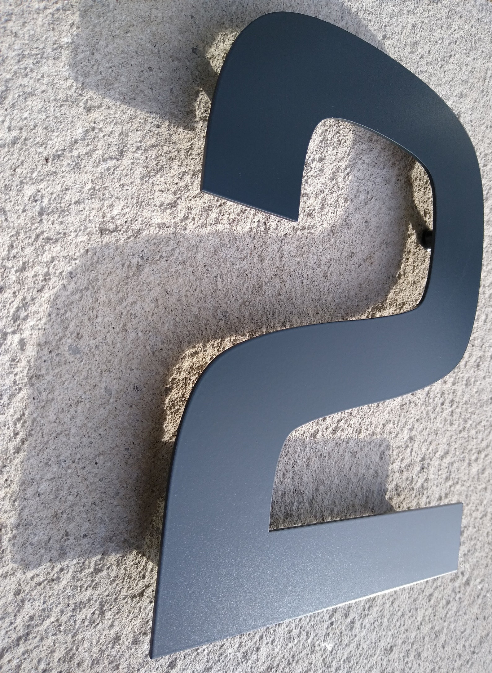 LARGE - EXTRA LARGE Anthracite Stainless Steel House Number - 15cm ...