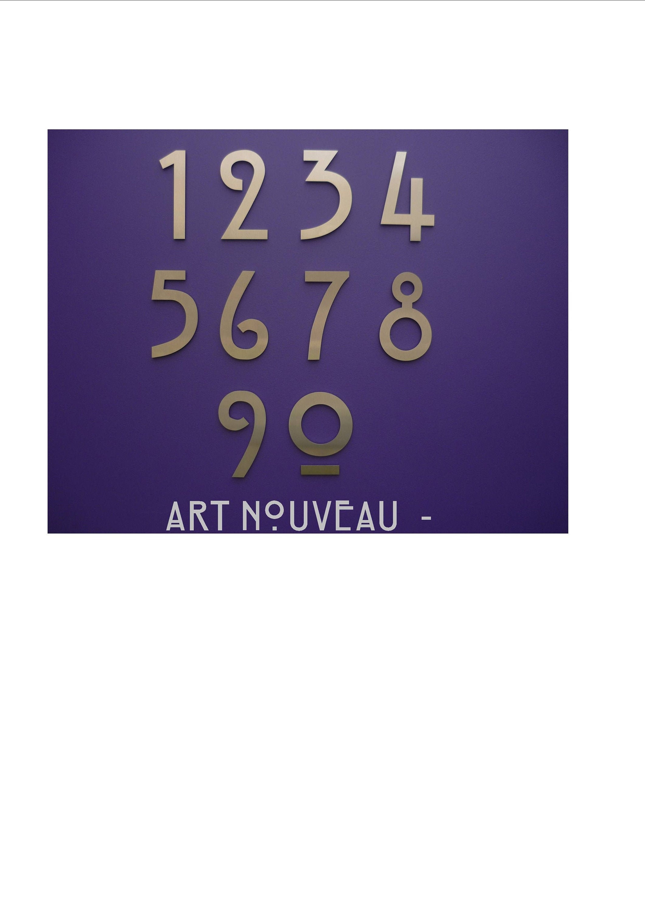 Art Nouveau Numbers