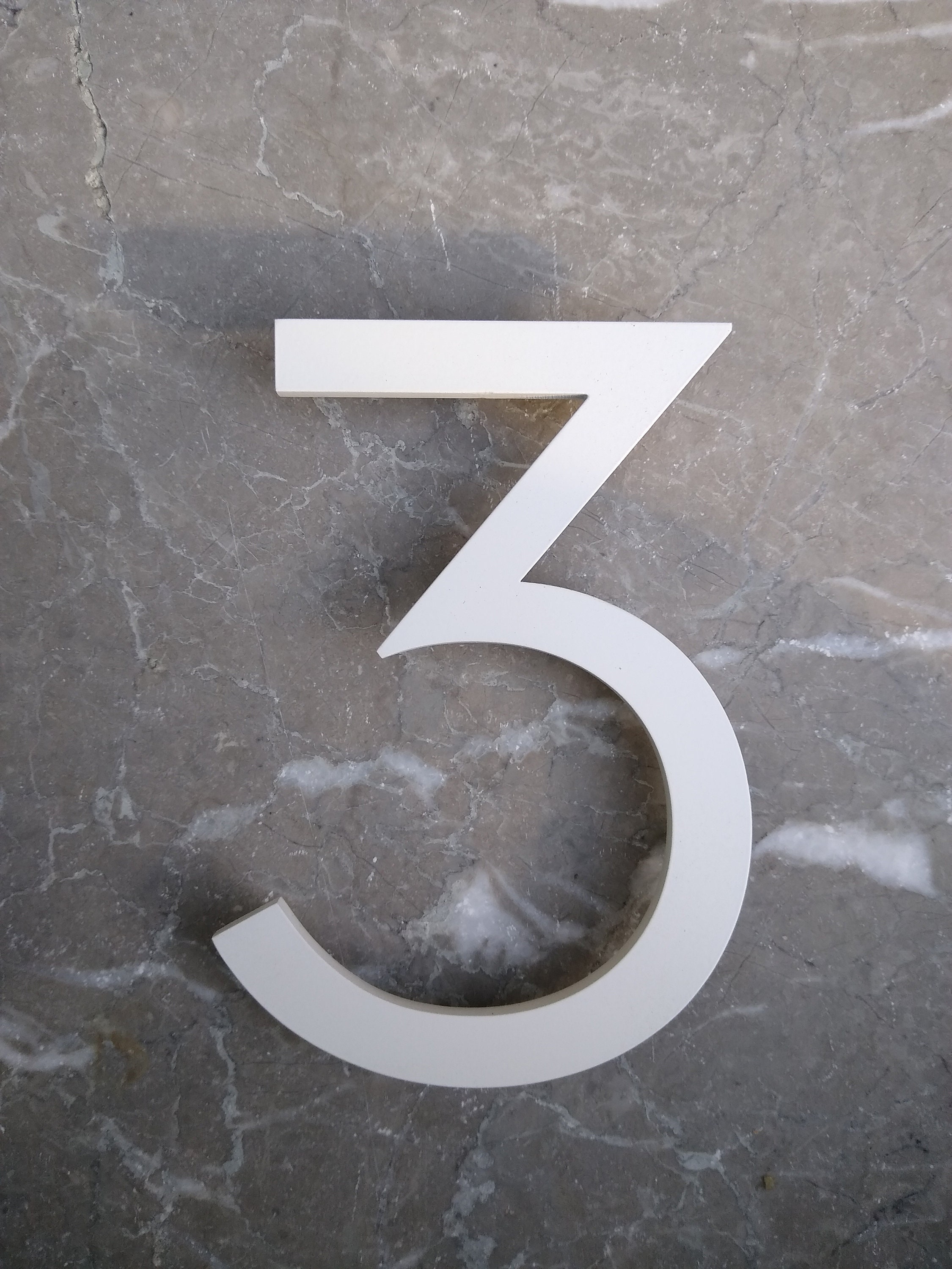 NEUTRAFACE White Aluminium House Number 15cm - Etsy