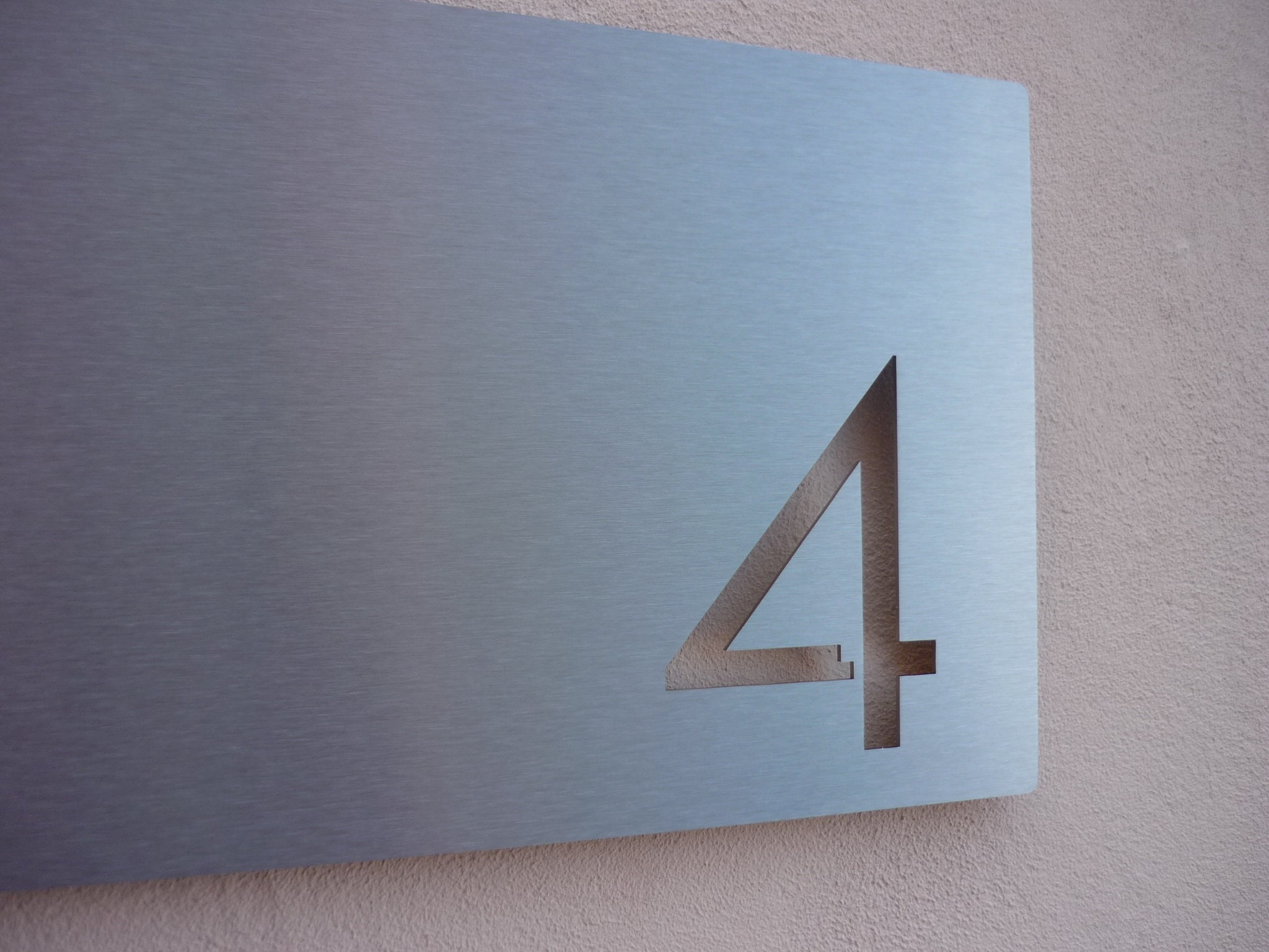 NEUTRAFACE Stainless Steel Number Plaque | Etsy