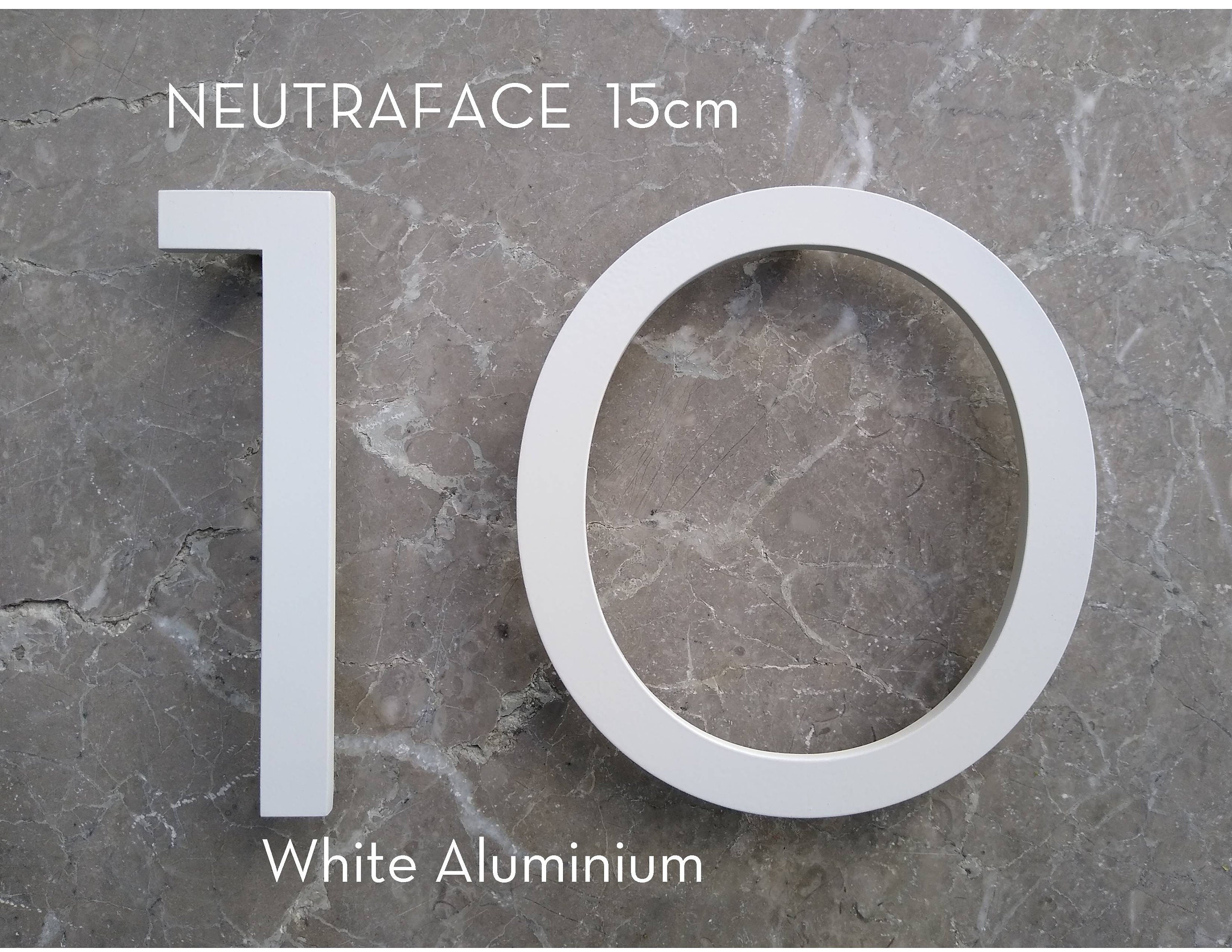 NEUTRAFACE White Aluminium House Number 15cm - Etsy