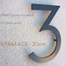 NEUTRAFACE Anthracite GREY Aluminium House Number PAIR - 20cm Height ...