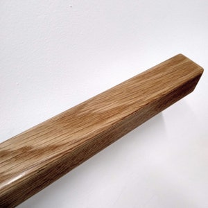 Modern Square Oak Handrail With Stainless Steel Brackets - Etsy UK