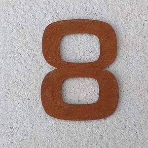 Corten Steel House Number, Weathered Steel House Number, Rustic Steel ...