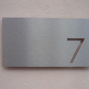 NEUTRAFACE Stainless Steel Number Plaque - Etsy