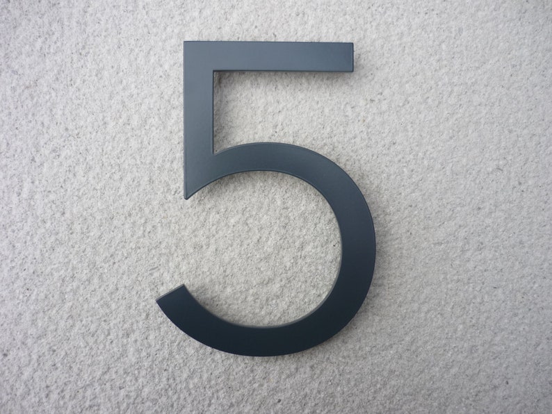 NEUTRAFACE Extra Large Aluminium House Number - 30cm Height Modern ...