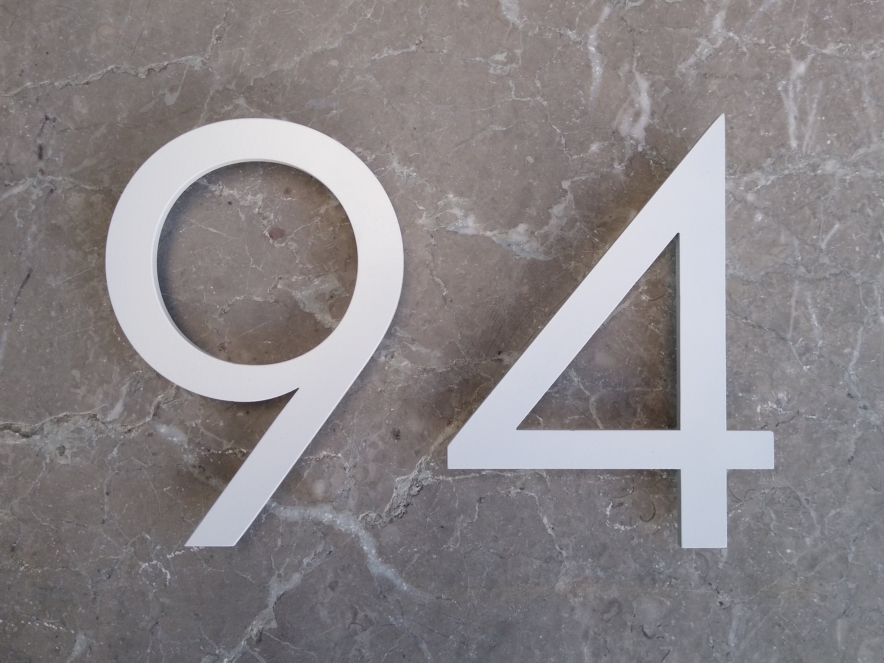 NEUTRAFACE White Aluminium House Number 15cm - Etsy