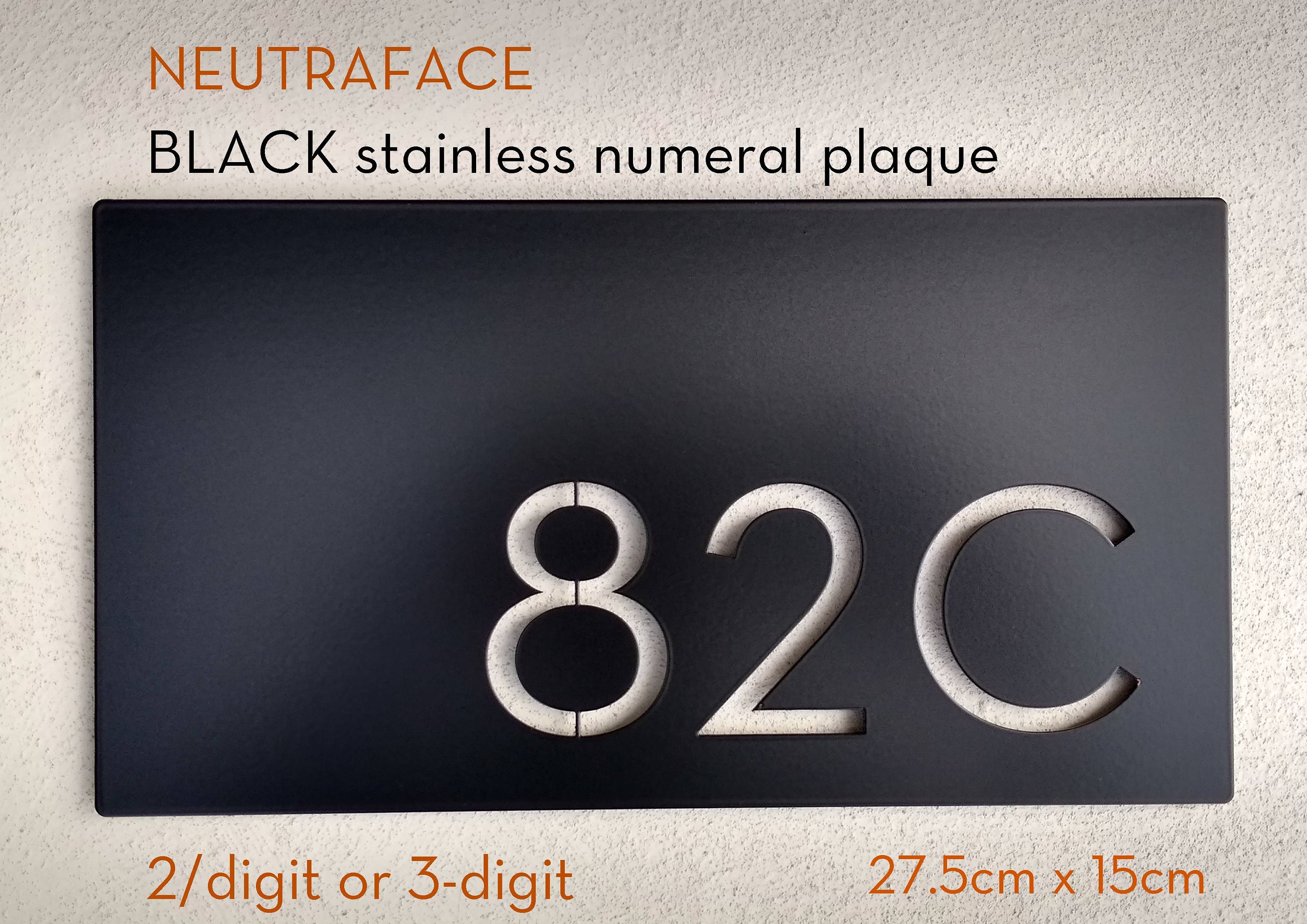 NEUTRAFACE 2 Digit/3-digit/4-digit BLACK/ANTHRACITE Stainless Steel ...