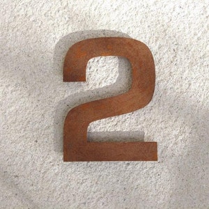 Corten Steel House Number, Weathered Steel House Number, Rustic Steel ...