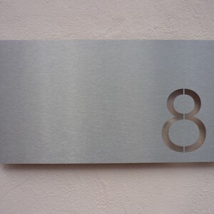 NEUTRAFACE Stainless Steel Number Plaque - Etsy