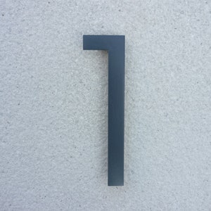 NEUTRAFACE Anthracite GREY Aluminium House Number PAIR - 20cm Height ...