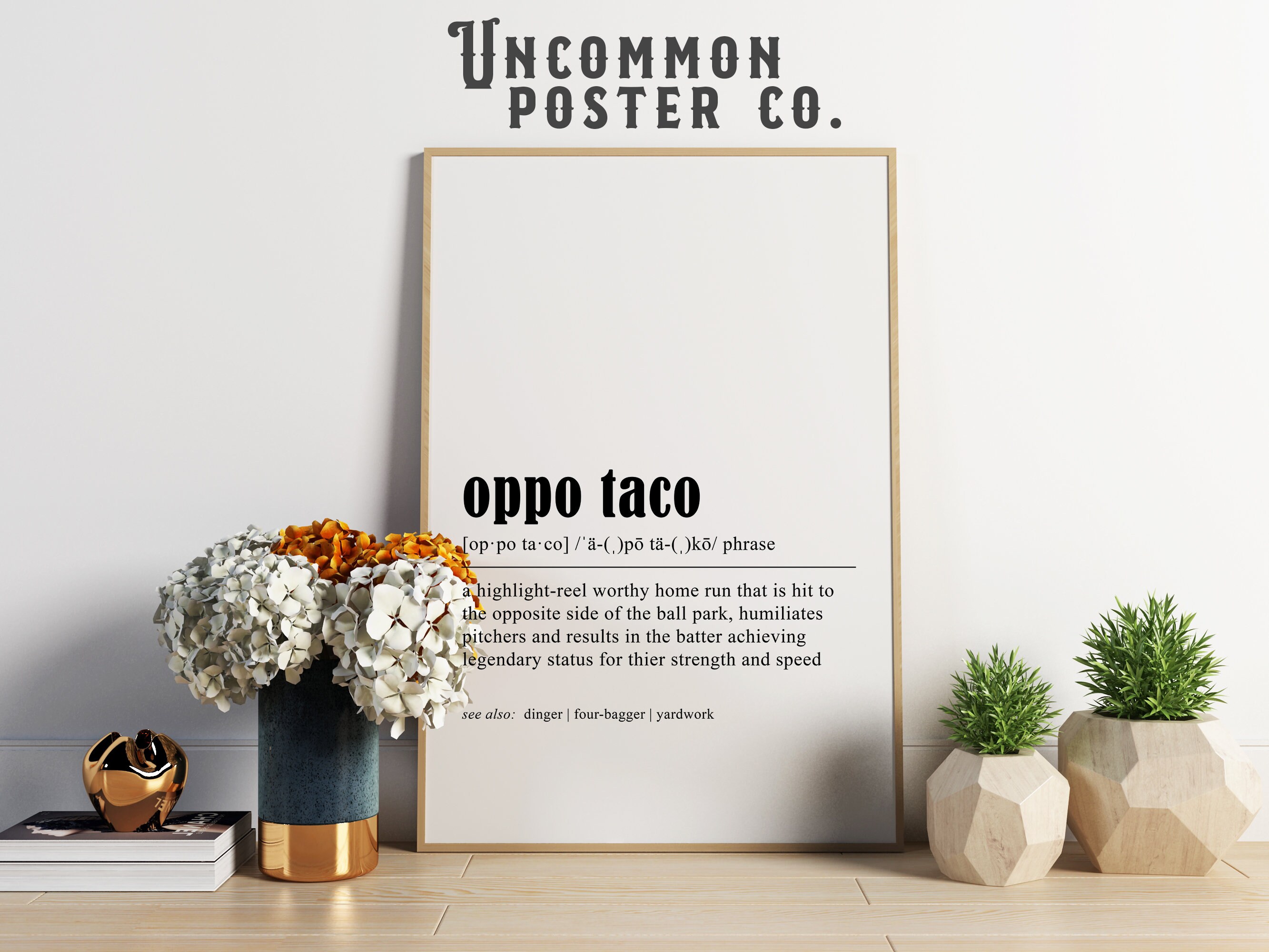 Baseball Oppo Taco Definition PRINTABLE Wall Art Sports Decor Fun Decor ...