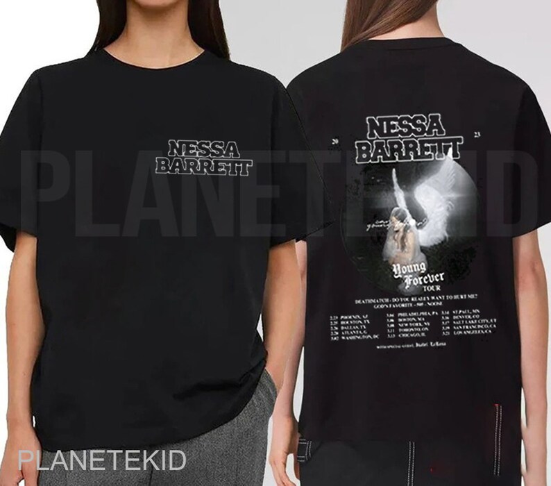 Nessa Barrett Young Forever Tour 2023 2 Sided Shirt Nessa Etsy
