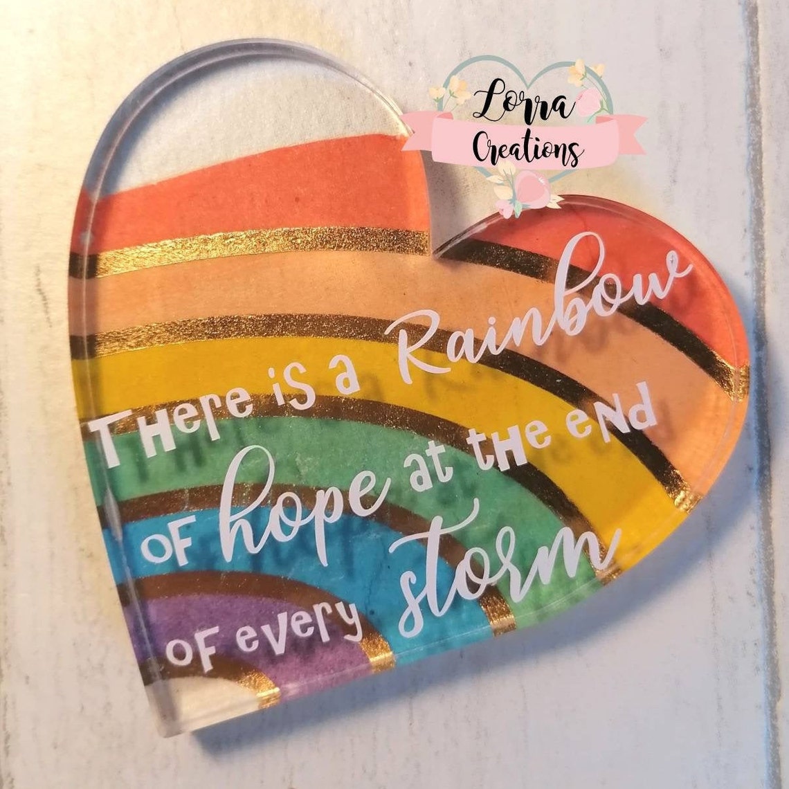 There is a rainbow of hope after every storm Rainbow quote | Etsy