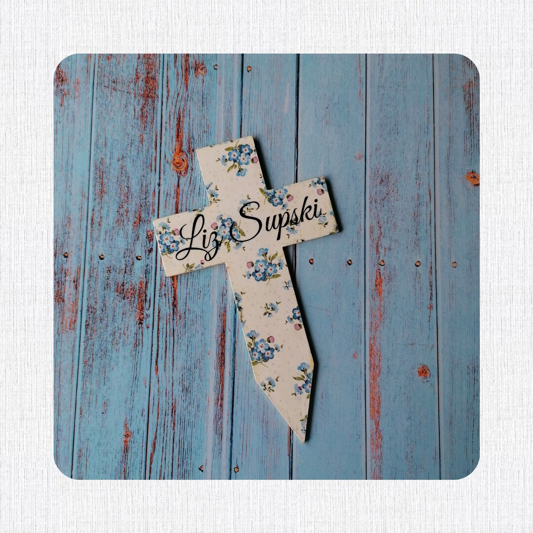 Personalised Forget Me Not Grave Marker Blue Forget Me Not Grave ...