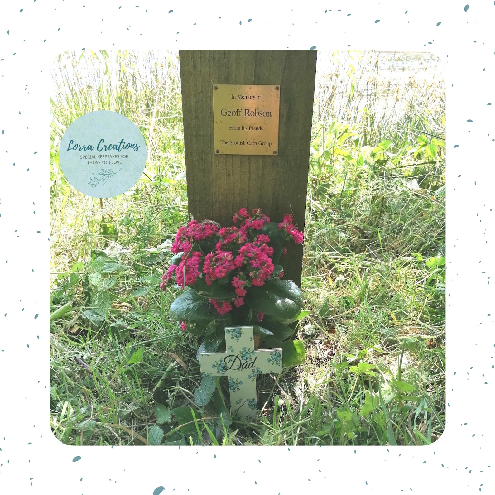 Personalised grave marker Forget me not memorial marker | Etsy