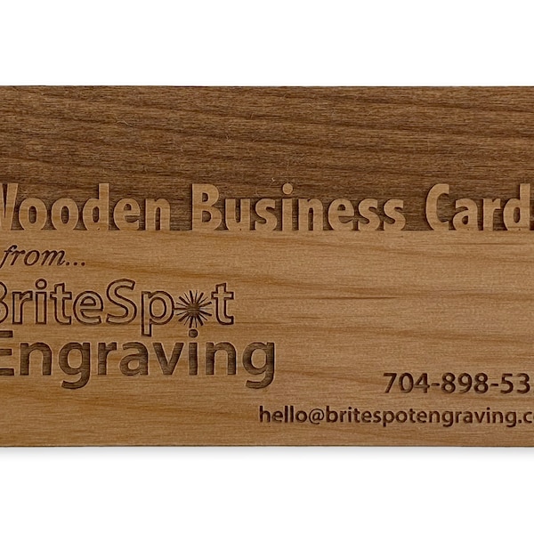 Wooden Business Card - Etsy